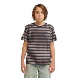 T-Shirt Element "Icon Embroidery", Jungen, Gr. 12(148-156cm), washed stripes offschwarz, Obermaterial: 100% Baumwolle;, Shirts T-Shirt