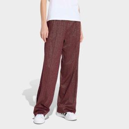 Sporthose adidas originals "adidas originals LUREX FIREBIRD TP", Damen, Gr. XS, N-Gr, maroon, gold metallic, normal, gr., Obermaterial: 61% Baumwolle, 21% Polyamid, 18% Polyester, Hosen Sporthose