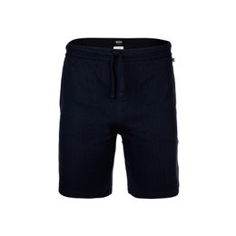 Shorts BOSS "Shorts Waffle Shorts", Herren, Gr. L, N-Gr, blau (dunkelblau), Obermaterial: 60% Baumwolle CO. 40% Polyester PES., Hosen Shorts
