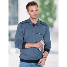Sweatshirt CLASSIC, Herren, Gr. 52/54, blau (jeansblau), 50% Baumwolle, 50% Polyester, meliert, Sweatshirts Sweatshirt