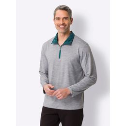 Funktionsshirt CLASSIC "Shirt", Herren, Gr. 52/54, grau (grau, meliert), 90% Polyester, 10% Elasthan, meliert, Shirts Funktionsshirt