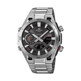 Smartwatch CASIO EDIFICE, silberfarbenschwarz, silberfarben, Smartwatches, Herren, Smartwatch, Solaruhr, Armbanduhr, Herrenuhr, Hand Moving Funktion, Neo-Display