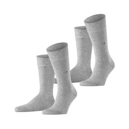 Socken Burlington "Everyday", Herren, Gr. 40-46, grau (light grau), Baumwollmischung, unifarben, Socken Socken, Einheitsgr&ouml;&szlig;e 40-46, unifarben, Burlington-Clip