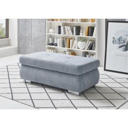 Hocker DIE PLANBAR "MP-IN16037", blau (ice), B:129cm H:47cm T:64cm, 90% PES 10% PA, Hocker, Hocker mit Stauraum Polsterhocker, mit Stauraum