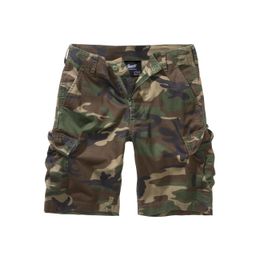 Stoffhose Brandit "Brandit Herren Kids BDU Ripstop Shorts", M&auml;dchen, Gr. 158/164, Normalgr&ouml;&szlig;en, woodland, 100% Baumwolle, unifarben, relaxed fit, Hosen Stoffhose