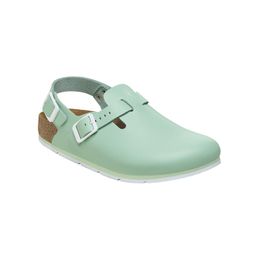 Clog Birkenstock "Tokio Pro", Damen, Gr. 44, gr&uuml;n, Obermaterial: 50% Rindsleder Leather cow. 50% Lammleder LEL., Schuhe Clog