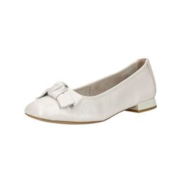 Ballerina Caprice "Caprice Ballerinas Leder", Damen, Gr. 37, wei&szlig;, Leder, Schuhe Ballerina