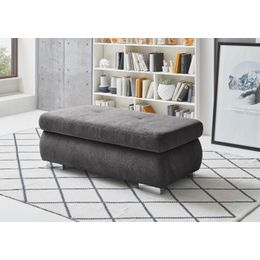 Hocker DIE PLANBAR "MP-IN16037", grau (anthrazit), B:129cm H:47cm T:64cm, 90% PES 10% PA, Hocker, Hocker mit Stauraum Polsterhocker, mit Stauraum