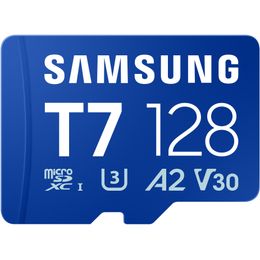 Samsung Speicherkarte "T7", blau, 128 GB, Speicherkarten