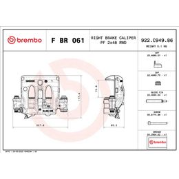 Brembo Bremssattel fbr061 Vorderachse rechts f&uuml;r Mercedes