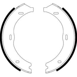 Hella Bremsbackensatz, Feststellbremse 8da355050561 f&uuml;r AMC Mercedes (FJDA)
