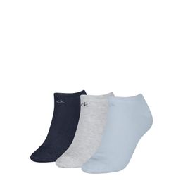 Sneakersocken Calvin Klein "CK WOMEN SNEAKER", Damen, Gr. 39-42, light blau, Baumwollmischung, normal, Socken Sneakersocken, schmales Rippenb&uuml;ndchen, Cotton-Mix, elastisch
