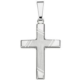 Kreuzanh&auml;nger Jobo "Anh&auml;nger Kreuz", silber (silber 925), Schmuckanh&auml;nger, Damen, Silber 925 (Sterlingsilber), 925 Silber