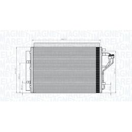 MAGNETI MARELLI Kondensator, Klimaanlage 350203851000 f&uuml;r KIA