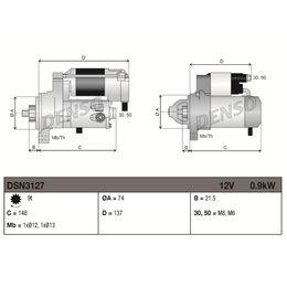 DENSO Starter dsn3127 f&uuml;r LAND ROVER MINI