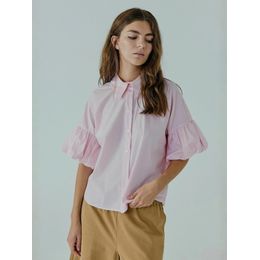 Blusentop NORR "NORR Shirt Betty", Damen, Gr. 34, light pink, Obermaterial: 65% Baumwolle, 32% Polyamid, 3% Elasthan, Blusen Blusentop
