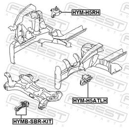 FEBEST Lagerung, Motor hymh5atlh links f&uuml;r HYUNDAI
