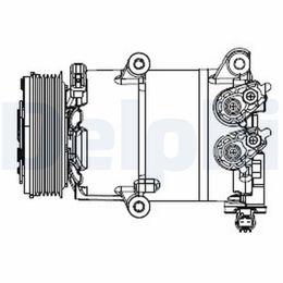 DELPHI Kompressor, Klimaanlage cs20553 f&uuml;r Ford