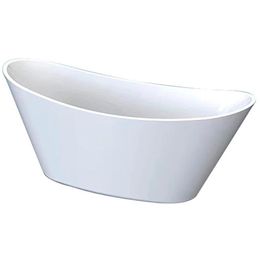 Badewanne Welltime "Lagos", wei&szlig;, B:72cm H:72cm L:170cm, Sanit&auml;racryl, Badewannen, freistehend, aus hochwertigem Sanit&auml;racryl, mit Pop Up Ventil