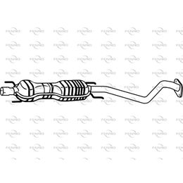 FENNO Mittelschalld&auml;mpfer p4566 f&uuml;r Opel