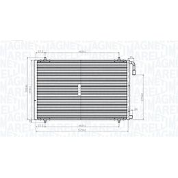 MAGNETI MARELLI Kondensator, Klimaanlage 350203825000 f&uuml;r Citro&euml;n/Peugeot
