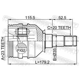 FEBEST Gelenksatz, Antriebswelle 0111zzt250 Vorderachse f&uuml;r TOYOTA