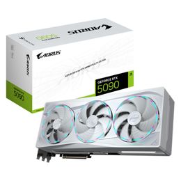 Gigabyte Grafikkarte "AORUS GeForce RTX 5090 STEALTH ICE 32G Grafikkarte - 32GB GDDR7, 512bi", wei&szlig; (ohne farbbezeichnung), Grafikkarten