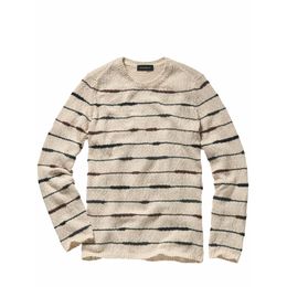 Mey & Edlich Mey & Edlich Herren Flammen-Pullover Beige 76 % Baumwolle, 24 % Leinen