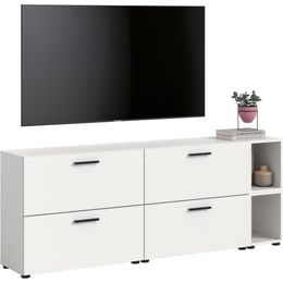 Schrank-Set Home Affaire "ENESTE, 6-teilig, in verschiedenen Farben, individuell kombinierbar", wei&szlig;, B:176cm H:34cm T:67cm, Spanplatte, Kastenm&ouml;bel-Sets, Stauraumelement, Kombination, Wohnkombination, Schrankwand, Lowboard