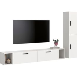 Schrank-Set Home Affaire "ENESTE, 6-teilig, in verschiedenen Farben, individuell kombinierbar", wei&szlig;, B:259cm H:34cm T:182cm, Spanplatte, Kastenm&ouml;bel-Sets, Stauraumelement, Kombination, Wohnkombination, Schrankwand, Lowboard