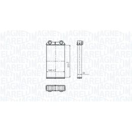 MAGNETI MARELLI W&auml;rmetauscher, Innenraumheizung 350218439000 f&uuml;r Opel Vaughall RENAULT