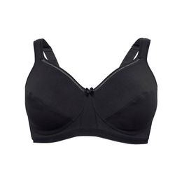 B&uuml;gelloser BH sheego, Damen, Gr. 90, Cup B, schwarz, 95% Baumwolle, 5% Elasthan, BHs