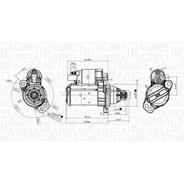 MAGNETI MARELLI Starter 063725696010 f&uuml;r VW Audi