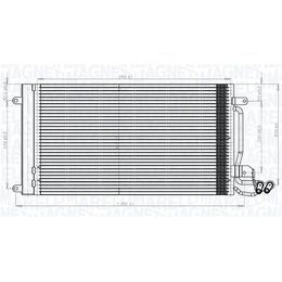 MAGNETI MARELLI Kondensator, Klimaanlage 350203821000 f&uuml;r VAG