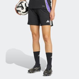 Trainingsshorts adidas Performance "TIRO 24", Damen, Gr. S, N-Gr, lila (schwarz, lila rush, normal, gr.), Obermaterial: 100% Polyester, Hosen