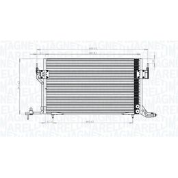 MAGNETI MARELLI Kondensator, Klimaanlage 350203838000 f&uuml;r Citro&euml;n/Peugeot