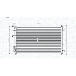 MAGNETI MARELLI Kondensator, Klimaanlage 350203829000 f&uuml;r NISSAN