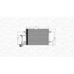 MAGNETI MARELLI Kondensator, Klimaanlage 350203942000 f&uuml;r VAG
