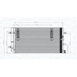 MAGNETI MARELLI Kondensator, Klimaanlage 350203827000 f&uuml;r VAG