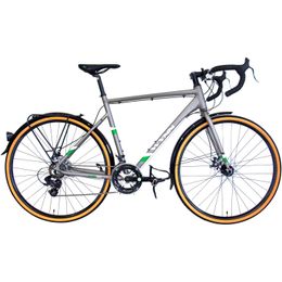 Gravelbike WYNN "GRL5.1" Gr. 57, grau, grau, Fahrr&auml;der, 57cm, 28 Zoll (71,12cm) hinten: 28 Zoll (71,12cm)