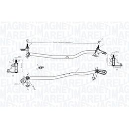 MAGNETI MARELLI Wischergest&auml;nge 085570175010 vorne f&uuml;r Audi VW