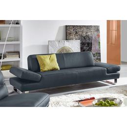 2-Sitzer W.Schillig "taboo Designsofa mit hohem Sitzkomfort, Breite 202cm, Sitztiefe 59cm", blau (blau z69), B:202cm H:76cm T:91cm, Flachgewebe S22 (100% Polyester);Stoff S37 (100% Polyester): Luxus-Microfaser in Lederoptik;Longlife Xtra-Leder Z59: Glattleder mit modischer Pr&auml;gung. Hautst&auml;rke 0, 9 - 1, 1 mm;Longlife Xtra-Leder Z69: Das feinnarbige, gedeckte Softleder Z69 besticht durch seine au&szlig;er