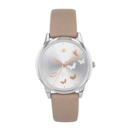 Quarzuhr Tom Tailor, beige, Armbanduhren, Damen, Quarzuhr, Armbanduhr, Damenuhr, analog