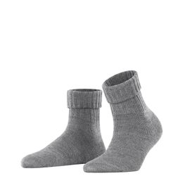 Socken Burlington "Plymouth", Damen, Gr. 36-41, grau (dunkelgrau), Baumwollmischung, unifarben, Socken Socken, Einheitsgr&ouml;&szlig;e 36-41, unifarben, w&auml;rmende Wollmischung