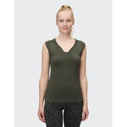 T-Shirt Venice Beach "T-SHIRT ELEAM", Damen, Gr. XXL (46), braun (pine), Obermaterial: 91% Polyamid, 9% Elasthan, Rundhals, Shirts T-Shirt, sportlicher Stil, leichtes und elastisches Material