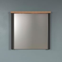 Garderobenspiegel Home Affaire "Elda", mango, schwarz, B:73cm H:69cm T:7cm, Floatglas, Holzwerkstoff, Spiegel, Garderobenspiegel, Wandspiegel aus Floatglas &ndash; (B/T/H) 73/7/69 cm