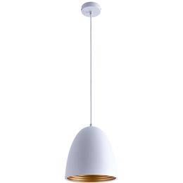 Paco Home Pendelleuchte "JACK", wei&szlig;, 1, Leuchten, H&auml;ngelampe Esszimmer K&uuml;chenlampe H&auml;ngend Esstischlampe Innen Gold, Pendelleuchte