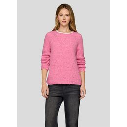 Strickpullover Rabe "Pullover", Damen, Gr. 46, pink, 33%Polyacryl, 30%Alpaka, 17%Polyamid, 11%Wolle, 6%Baumwolle, 2%Polyester, 1%Elastan, unifarben, gerade, gerader Abschluss, Pullover Strickpullover