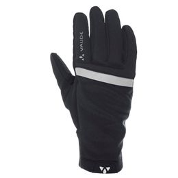 Fahrradhandschuhe Vaude "HANKO", Damen, Gr. 12 (XXXL), schwarz (schwarz uni), Kunstfaser, unifarben mit Farbeinsatz, Handschuhe, f&uuml;r Radsport, aus atmungsaktiver und elastischer Kunstfaser