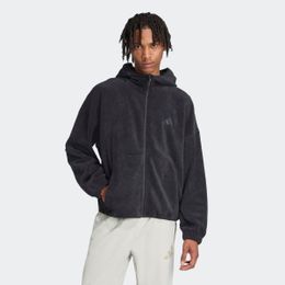 Kapuzensweatshirt adidas Sportswear "FUTURE ICONS SMALL LOGO LOW PILE FLEECE MIT DURCHGEHENDEM REISSVERSCH", Herren, Gr. L, schwarz, Obermaterial: 100% Polyester, angesetztes B&uuml;ndchen, Sweatshirts